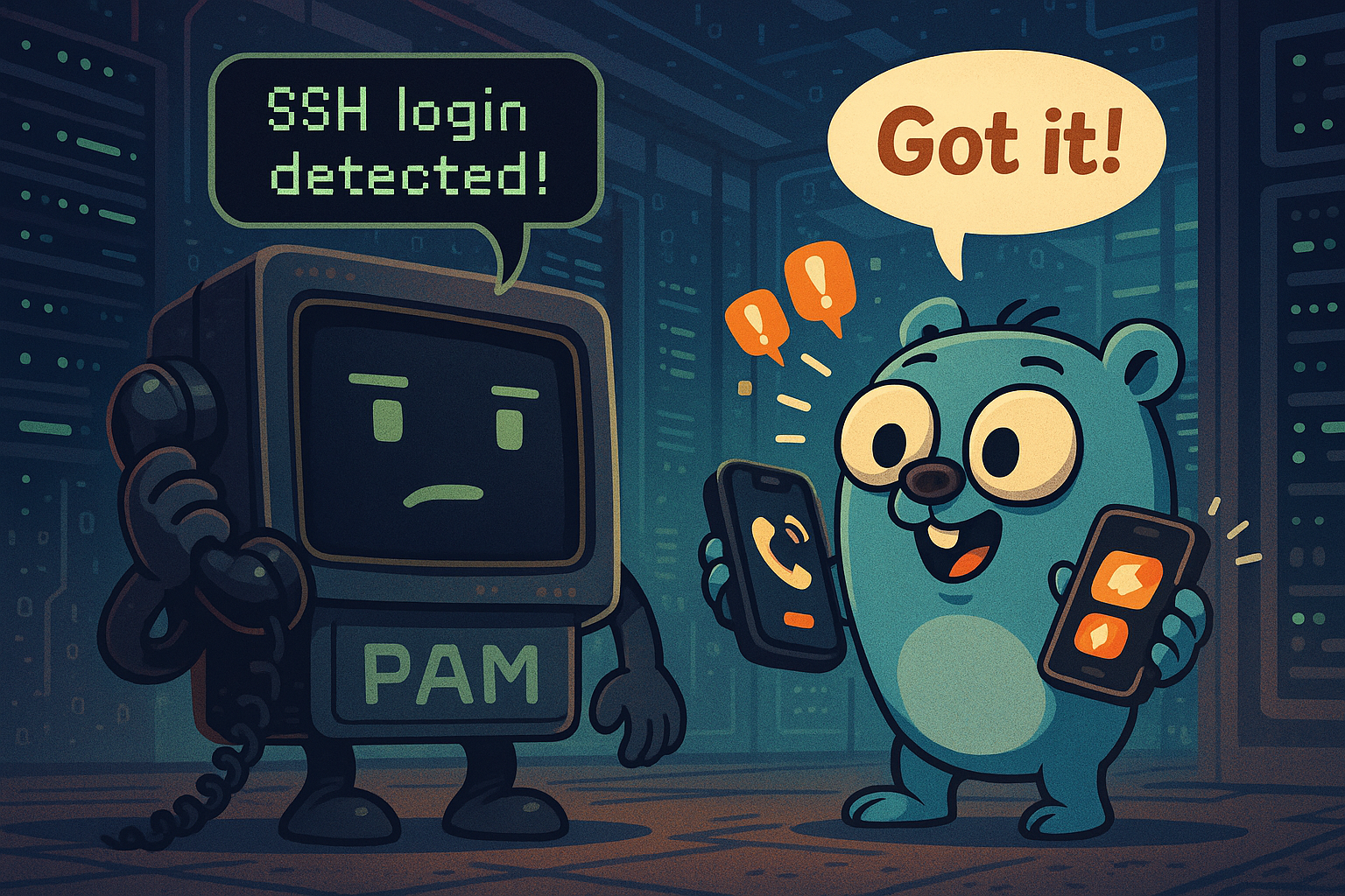 Using PAM for SSH Login Telephony